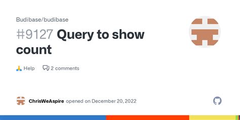 query to show count · budibase budibase · discussion 9127 · github