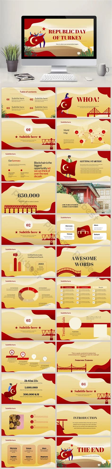 เทมเพลต Powerpoint ภาพระบายสีไก่งวง ธีม พื้นหลัง พาวเวอร์พ้อ ดาวน์โหลดฟรี Pikbest