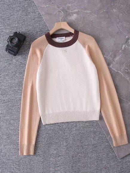 W니트 샤 배색 양모 니트 블랙미러