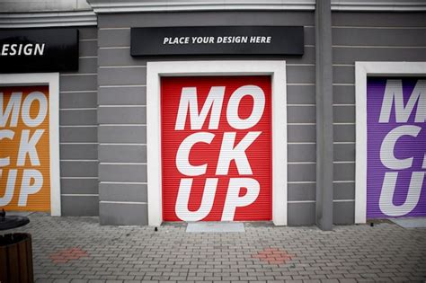 옥외 차고용 롤러 셔터 프리미엄 Psd 파일