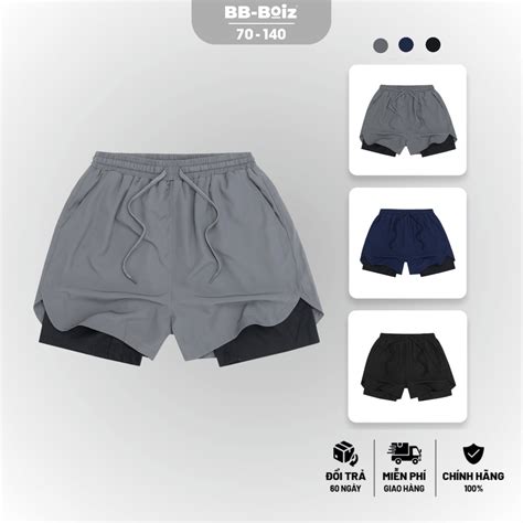 Bigsize Quần Tập Gym 2 Lớp Bb Boiz Form Bigsize 80kg 130kg Quần