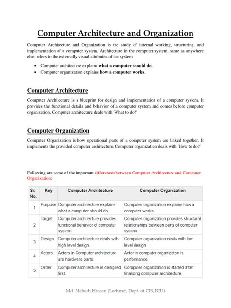 Computer Architecture And Organization Pdf Computer Data Storage