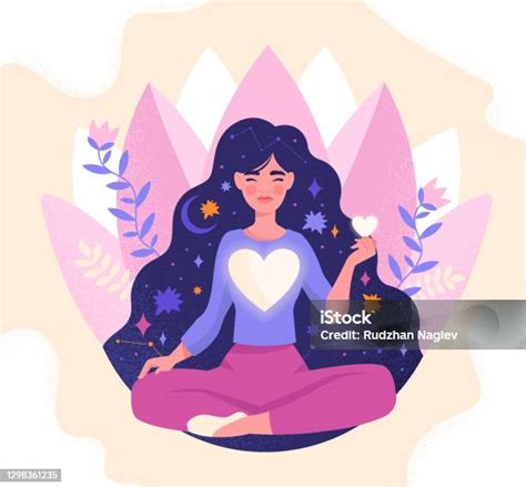 แนวคิดของสติความรักและความสามัคคี ภาพประกอบสต็อก ดาวน์โหลดรูปภาพตอนนี้ สุขภาพจิต ไลฟ์สไตล์