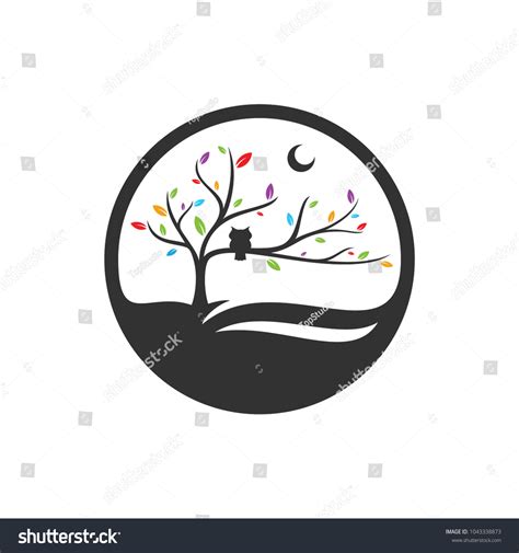 Tree Full Color Icon Birds Logo Stock Vector Royalty Free 1043338873 Shutterstock