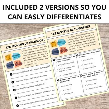 French Reading and Writing Comprehension COMPRÉHENSION DE LECTURE