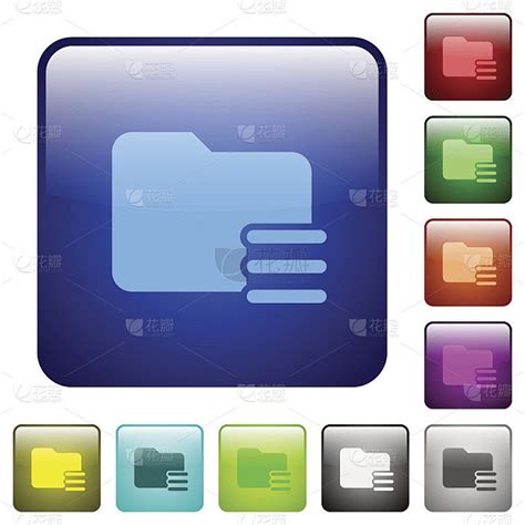 文件夹选项颜色方形按钮