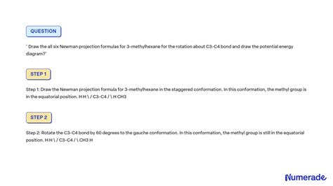 Solved Draw The All Six Newman Projection Formulas For 3 Methylhexane For The Rotation About