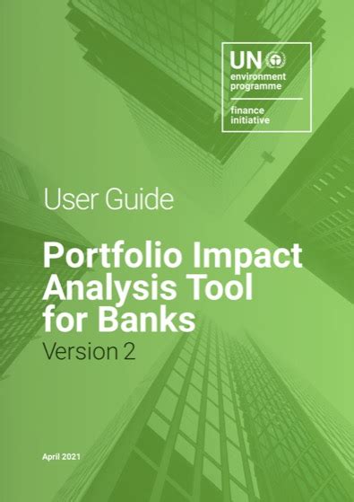 Portfolio Impact Analysis Tool For Banks Version 2 United Nations