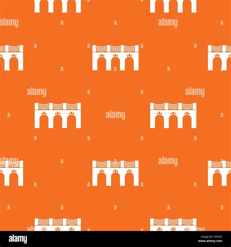 Old Arch Bridge Pattern Vector Orange Stock Vector Image And Art Alamy