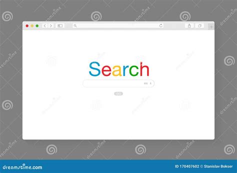 Modern Browser Window Design Isolated Stock Vector Illustration Of