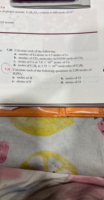 Solved 7 30 Calculate Each Of The Following A Number Of Li