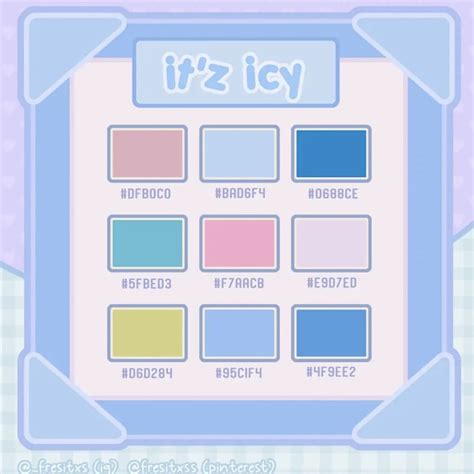 Kawaii Flower Procreate Color Palette Lettering Digital Art Ipad Procreate Cute Procreate