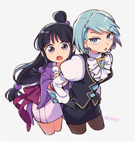 Maya Fey And Franziska Von Karma Ace Attorney Drawn By Nono Norabi Danbooru