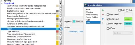 Webstorm Phpstorm Tslint Errors Underline Colour Stack Overflow