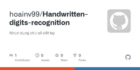Github Hoainv99handwritten Digits Recognition Nhận Dạng Chữ Số Viết Tay