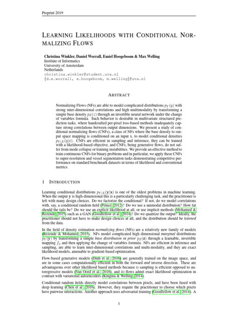 Learning Likelihoods With Conditional Normalizing Flows Pdf