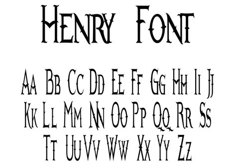 Henry Font Script Font Cursive Font Handwritten Font Calligraphy Font Modern Font For Cricut