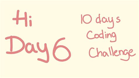 10 Days Coding Challenge By Telusko Day 6 Youtube