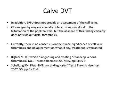 Ppt The Evaluation Of Dvt Bedside Ultrasound Diagnosis And Evaluation In Emergency Setting