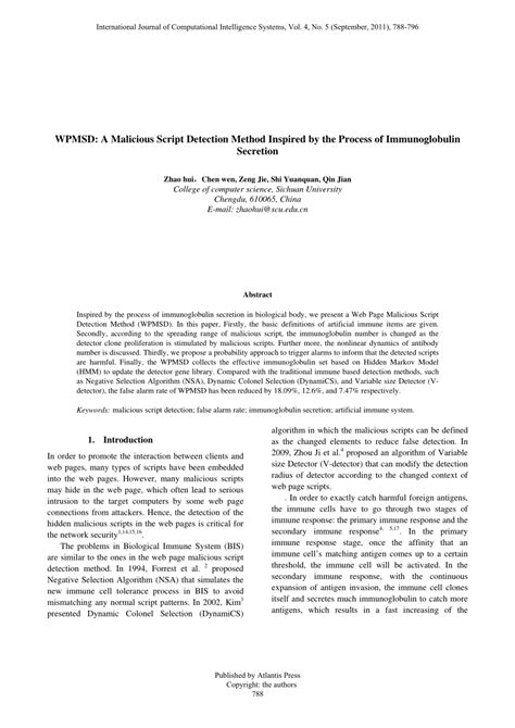 Pdf Wpmsd A Malicious Script Detection Method Inspired By The