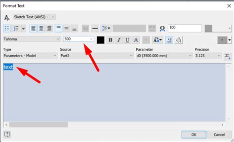 Sketch Text Size Bigger Than 420 Mm Changed All Time To 416 14 Mm Or 415 52 Mm For The First
