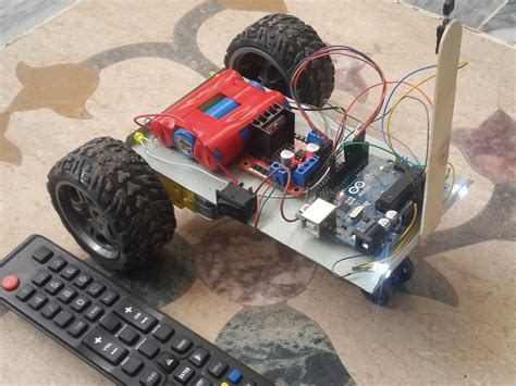 Robotic Car Controlled Over Ir Remote Arduino Project Hub