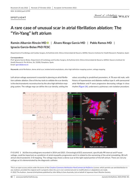 pdf a rare case of unusual scar in atrial fibrillation ablation the