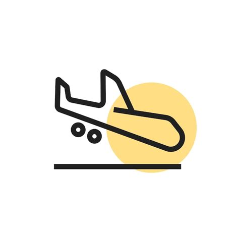 Икона самолета Премиум векторы