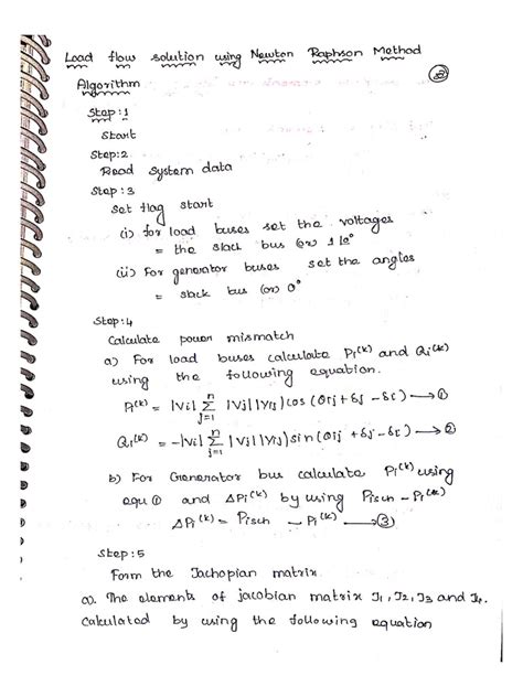 Power Flow Analysis Newton Raphson Method Pdf