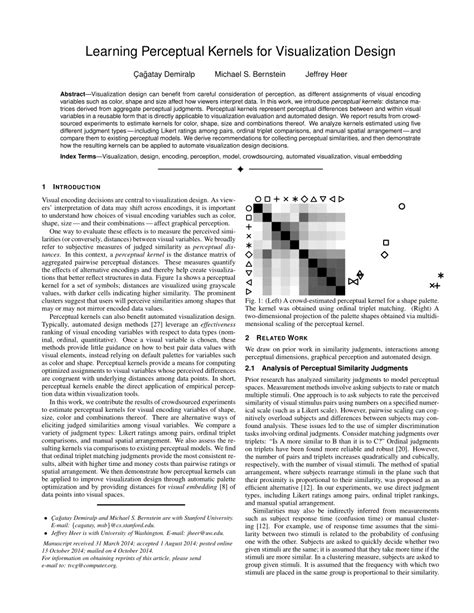 PDF Learning Perceptual Kernels For Visualization Design