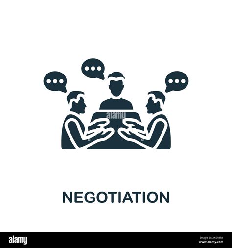 Negotiation Icon Monochrome Simple Life Skills Icon For Templates Web Design And Infographics