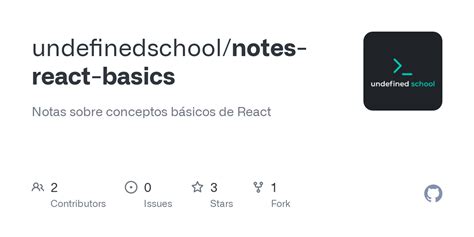 GitHub undefinedschool notes react basics Notas sobre conceptos básicos de React