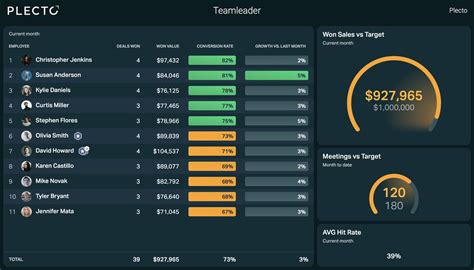 Teamleader Integration Dashboards Reports Plecto