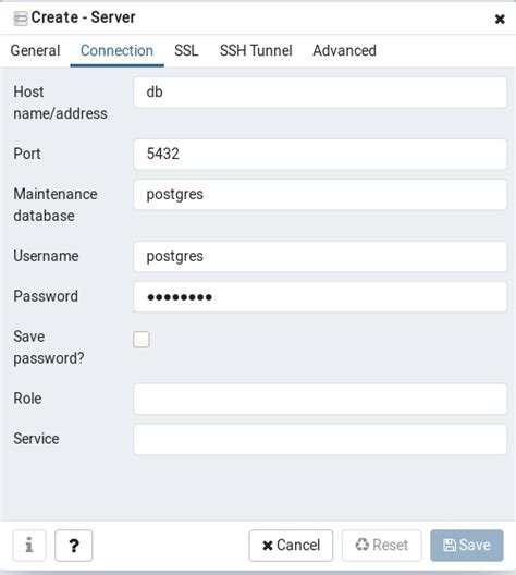 postgresql how configure docker pgadmin with nest stack overflow