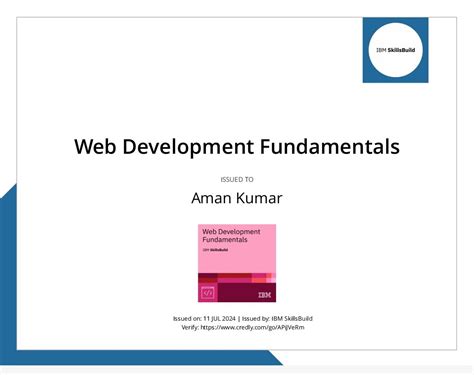 Aman Kumar On Linkedin Ibm Frontenddevelopment Webdevelopment Certified
