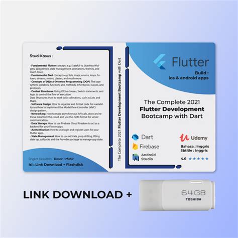 Jual Tutorial Flutter Development Bootcamp With Dart Firebase Android