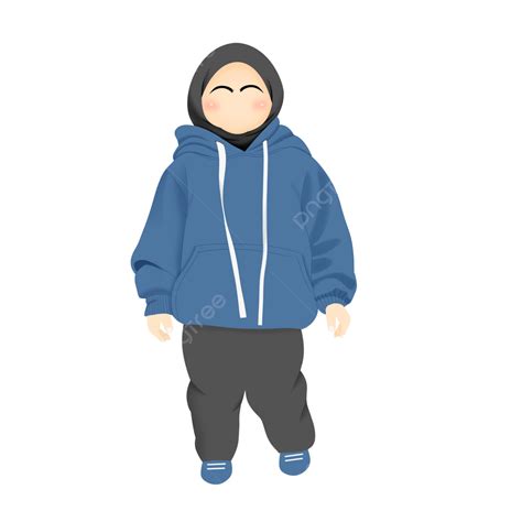 후드티를 입은 얼굴 없는 이슬람 여성 꼬마 얼굴이 없는 후드티 Png 일러스트 및 Psd 이미지 무료 다운로드 Pngtree