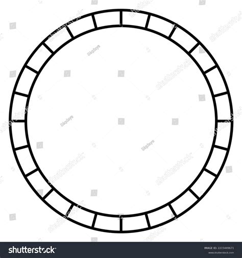 Circle Outline Pattern Border Frame Stock Vector Royalty Free