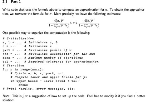 write code that uses the formula above to compute an