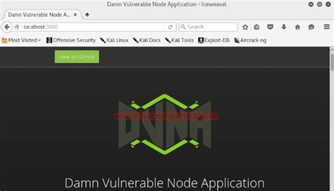 Web Hacking Lab Setup Using Dvna In Kali Linux