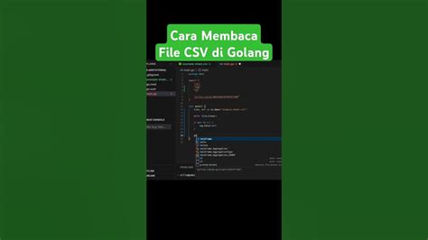 Cara Membaca File Csv Dengan Golang Coding Dataanalytics