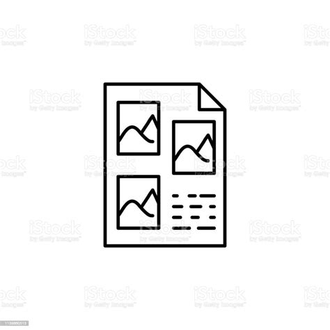 레이아웃 목록 문서 아이콘에 그림 편집 디자인 아이콘의 요소입니다 웹 사이트 디자인 및 개발 앱 개발을 위한 얇은 라인 아이콘