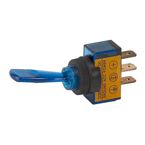 SPST Illuminated Toggle Switch W Blue Light Toggle Switches Switches Electrical