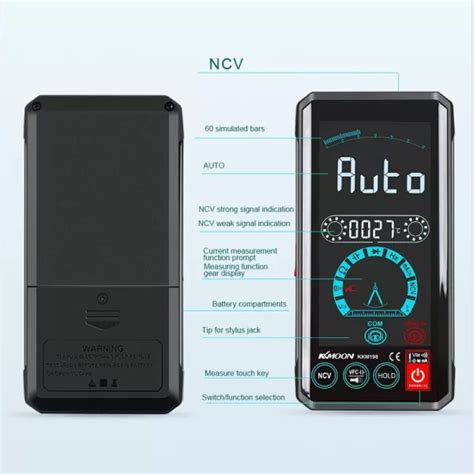 Kkmoon Digital Multimeter With 4 4 Touch Screen Measures Dc Voltage Current And More Features