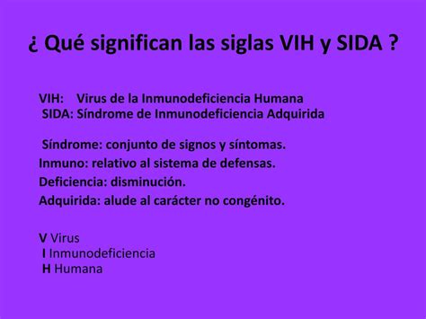 Que Significan Las Siglas Vih Y Sida Image To U