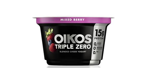 Mixed Berry Oikos Triple Zero High Protein Nonfat Greek Yogurt