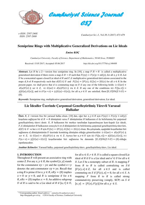 Pdf Semiprime Rings With Multiplicative Generalized Derivations On Lie Ideals