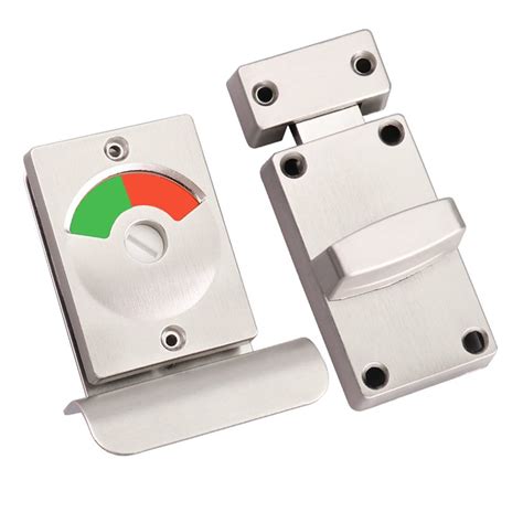 Aluminum Alloy Partition Door Lock Bathroom With Red Green Indicator