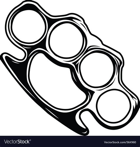 Brass Knuckles Royalty Free Vector Image Vectorstock