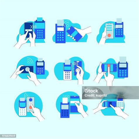 손 지불 정보 전송에 스마트 폰과 Nfc 기술 평면 스타일의 개념 모바일 결제 개념 개념에 대한 스톡 벡터 아트 및 기타 이미지 개념 교환 구매 Istock